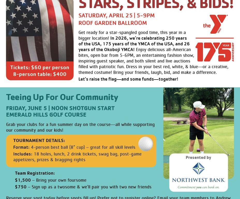 Bedell Family YMCA Offers Multiple Fundraising Events - Northwest Iowa Now